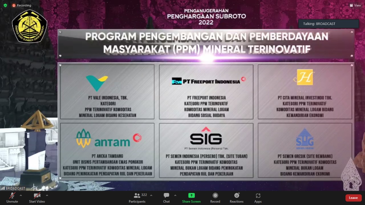 PT Vale Raih Penghargaan Subroto Award Atas Inovasi PPM Bidang Kesehatan