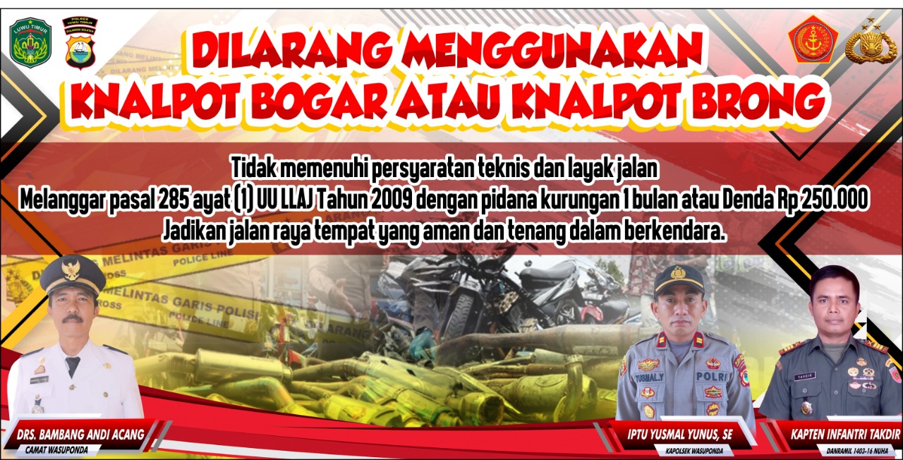 Melintas di Wasuponda Gunakan Knalpot Bogar ? Siap-siap Terima Sanksi Ini