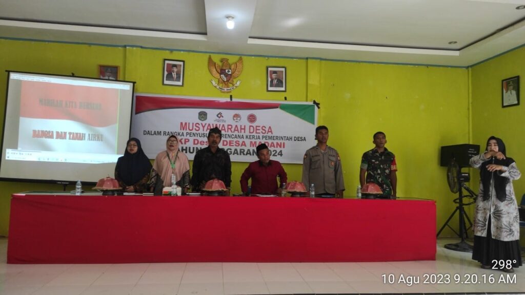 Musdes Dalam Rangka Penyusunan RKP Desa Madani Tahun 2024
