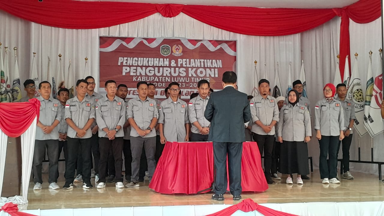 Pengukuhan Pengurus KONI Kabupaten Luwu Timur Periode 2023-2027